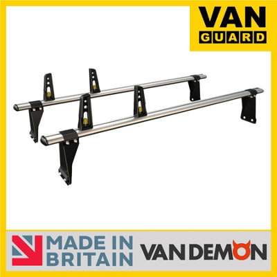 Van Guard Ford Transit (2000-2014) Roof Rack 2 Aluminium Roof Bars with ...