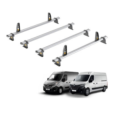 Van Guard Renault Master (2010+) Roof Rack 4 Aluminium Roof Bars with ...