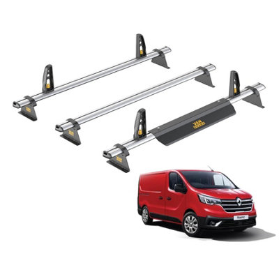 Van Guard Renault Trafic (2014+) Roof Rack 3 Aluminium Roof Bars with ...