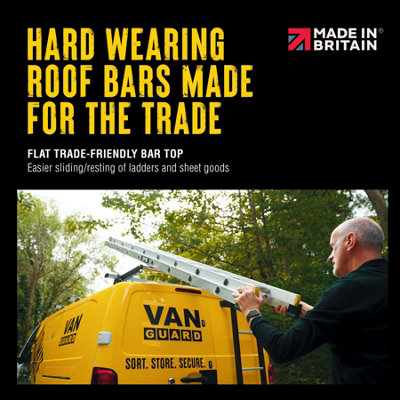 Van Guard Renault Trafic (2014+) Roof Rack 3 Aluminium Roof Bars with ...