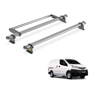 Van Guard Trade Nissan NV200 (2009+) Roof Rack 2 Steel Roof Bars & Rear ...