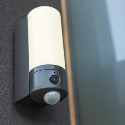 VANESSA - CGC Dark Grey Cylindrical Camera & LED Wall Light With App ...