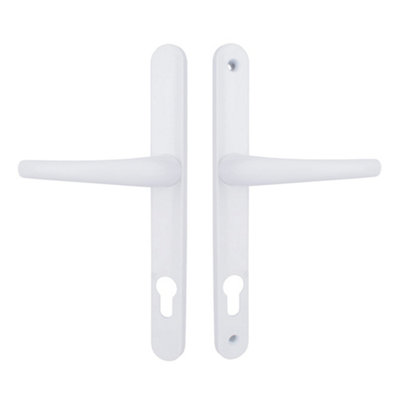Vanguard Inline Narrow Backplate Sprung Lever Door Handle - White (Sold ...