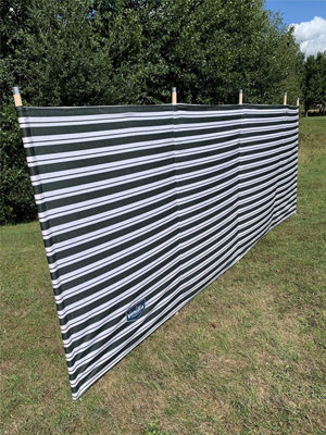 Vanilla Leisure Prestige 5 Pole (345cm) Windbreak Metal Tipped Wooden Poles