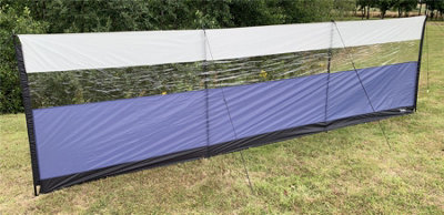 Vanilla Leisure WindGuard Windbreak 5m Blue, 3 Panels With Panoramic ...