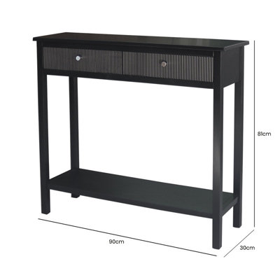 Vanity Living 90cm Console Table for Living Room Furniture, 2 Drawers ...