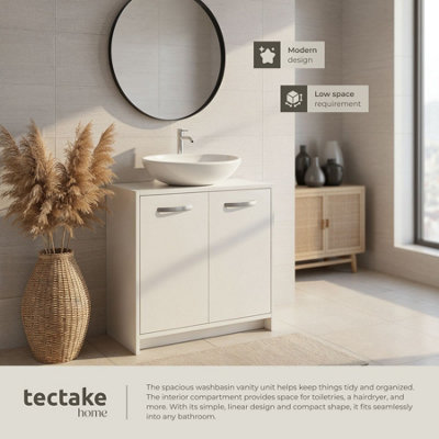Vanity Unit Katalina - spacious sink cabinet, wing doors, 63 x 31 x 55 ...
