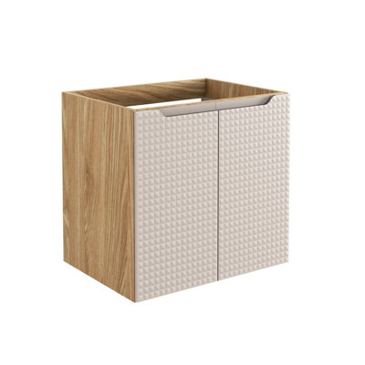 Vanity Unit Without Basin Beige 2 Door Storage Bathroom Cabinet Wall ...