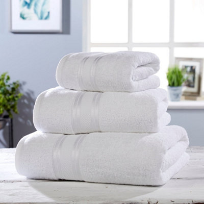 Vantona - White Plain Sheet Towel - Soft Towel for Bathroom