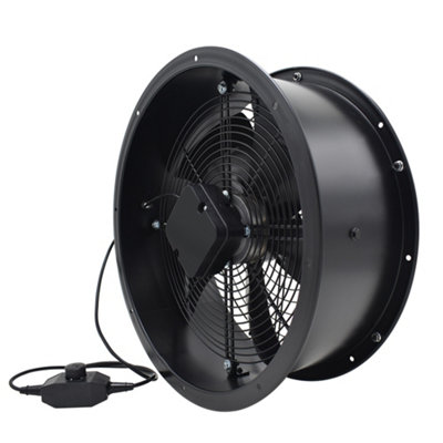 Variable Speed Ventilation Wall Mounted Exhaust Axial Fan 16 Inch