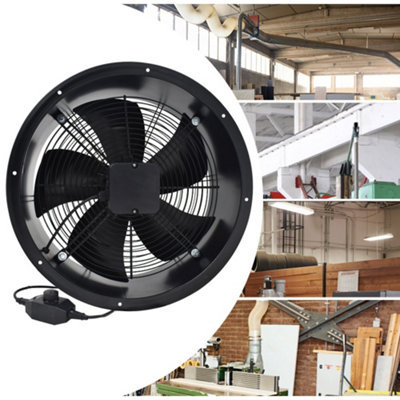 Variable Speed Ventilation Wall Mounted Exhaust Axial Fan 16 Inch