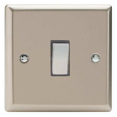 Varilight 1-Gang 20A Double Pole Rocker Switch Satin