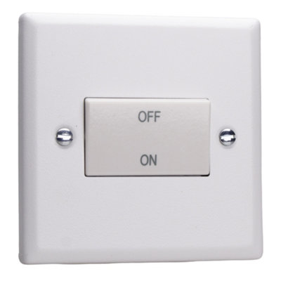 Varilight 10A Fan Isolating Switch (3 Pole) Chalk White