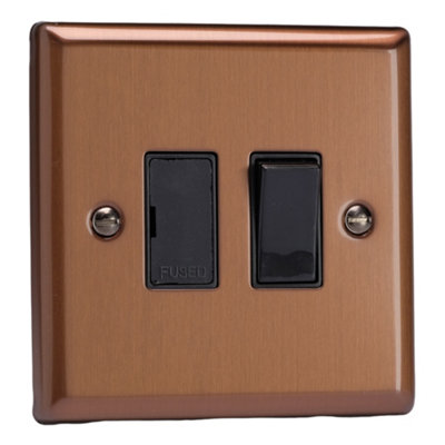 Varilight 13A Switched Fused Spur Brushed Bronze