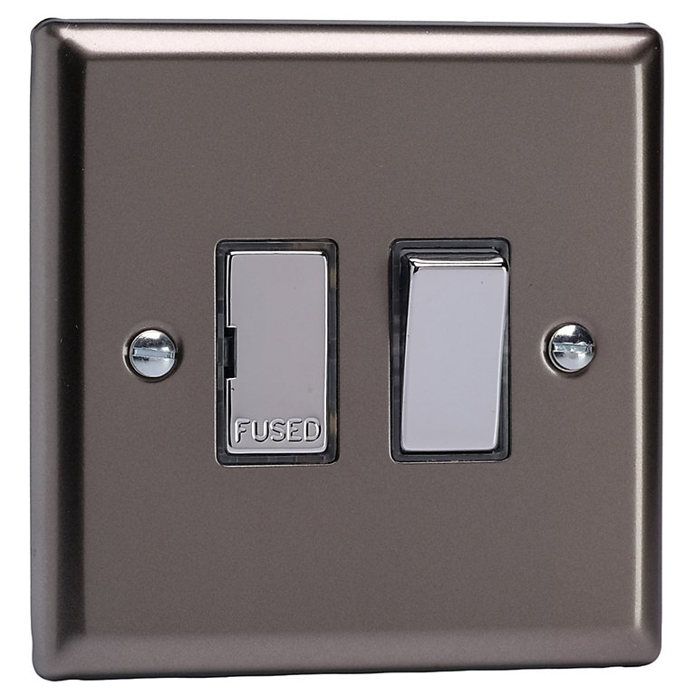 Varilight 13A Switched Fused Spur Pewter | DIY at B&Q Varilight 13A Switched Fused Spur Pewter | DIY at B&Q