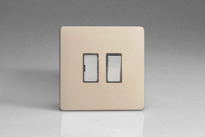 Varilight 13A Switched Fused Spur with Metal Inserts Satin Chrome ...