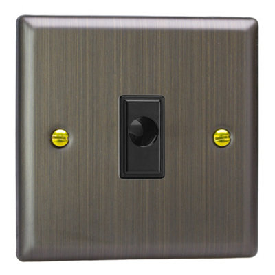 Varilight 16A Flex Outlet Plate Antique Brass