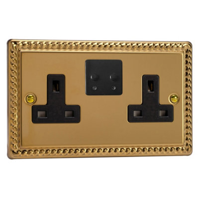 Varilight 2-Gang 13A Single Pole WiFi Switched Socket for V-Pro Smart ...