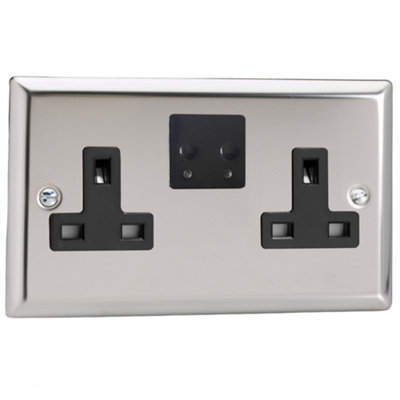 Shop Varilight 2-Gang 13A Single Pole WiFi Switched Socket for V-Pro ...