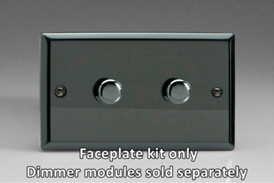 Varilight 2-Gang Matrix Kit for Rotary Dimmers - Elegant Iridium Black ...