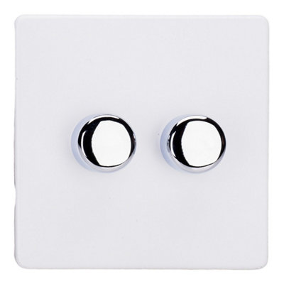 Varilight Double V-Pro Rotary 2-Way LED Dimmer 2 x 0-120W - Screwless ...