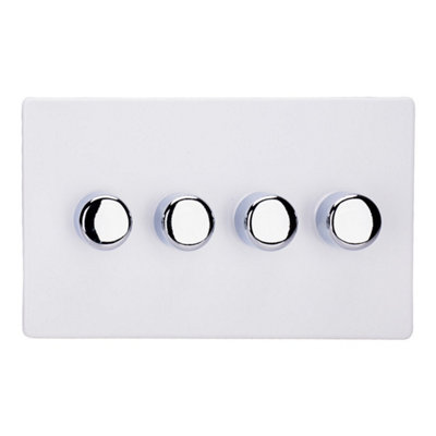 Varilight Quad V-Pro Rotary 2-Way LED Dimmer 4 x 0-120W - Screwless ...