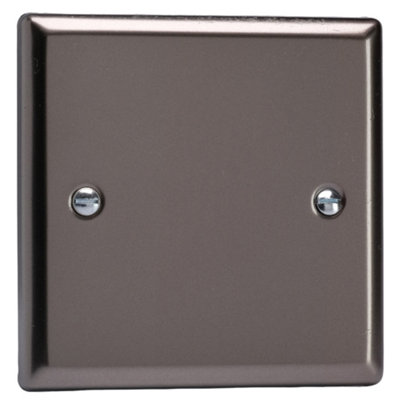 Varilight Single Blank Plate Pewter | DIY at B&Q