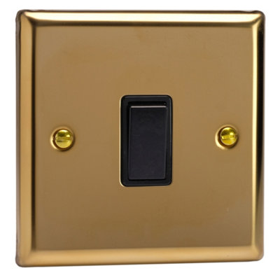 Varilight Single Rocker Light Switch 2-Way - Classic Victorian Brass ...