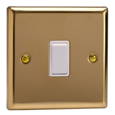 Varilight Single Rocker Light Switch 2-Way - Classic Victorian Brass ...