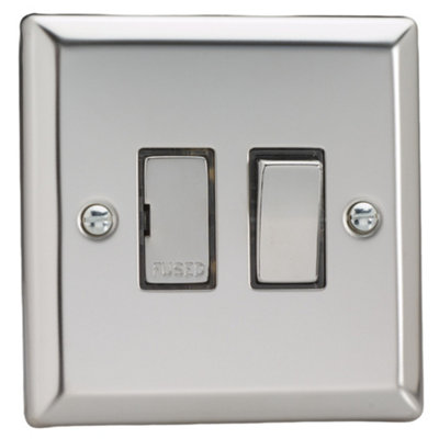 Varilight Switched Fused Spur - Classic Mirror Chrome With Chrome ...