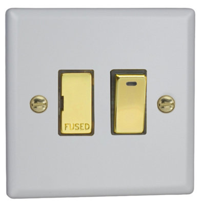 Varilight Switched Fused Spur With Neon - Vogue Matt White With ...