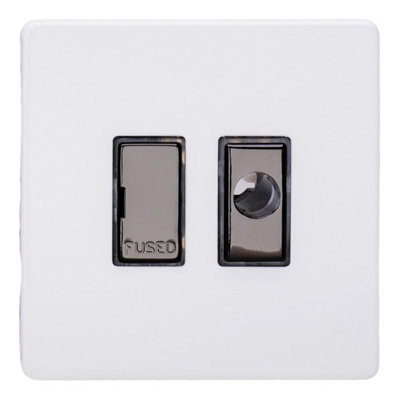 Varilight Unswitched Fused Spur With Flex Outlet - Screwless Primed ...