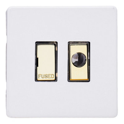 Varilight Unswitched Fused Spur With Flex Outlet - Screwless Primed ...