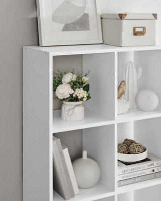 VASAGLE Bookcase 10 Cube Storage Unit Bookcase for Living Room Study Office Bedroom Room Divider Shelf