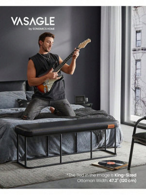 VASAGLE Collection - Bench For Entryway Bedroom, Synthetic Leather With ...