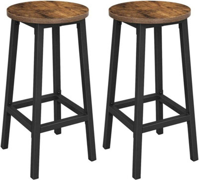 VASAGLE Dual Bar Stools Set, Elevated Kitchen Seating, Counter Chairs ...