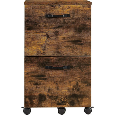 VASAGLE File Cabinet with 2 Drawers, Rolling Office Filing Cabinet with ...