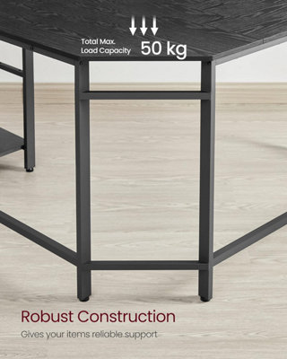 VASAGLE L-Shaped Workstation Desk, Corner Computer Desk, Gaming Table ...