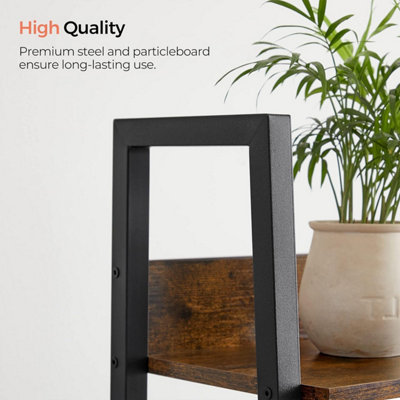 VASAGLE Ladder Shelf, 4-Tier Bookcase for Home Office, Free Standing ...