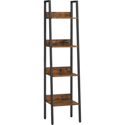 VASAGLE Ladder Shelf, 4-Tier Bookcase for Home Office, Free Standing ...