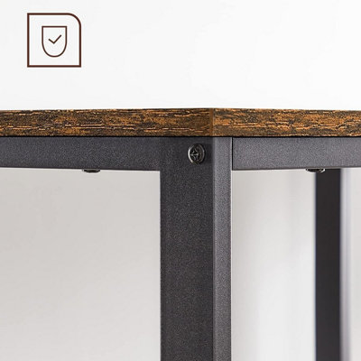 Buy VASAGLE Office Writing Desk, Steel Frame Work Table with 2 ...