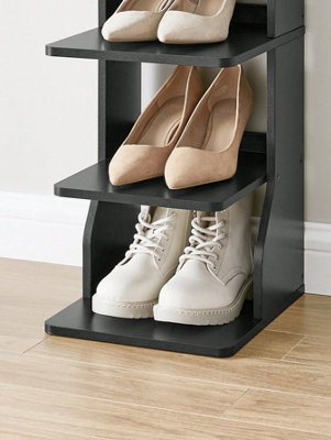VASAGLE Slim Shoe Rack Narrow Shoe Storage Organiser 6 Tier Shoe Stand For Small Spaces Hallway