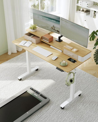 VASAGLE Standing Desk, Electric with Memory Function, Monitor Stand ...