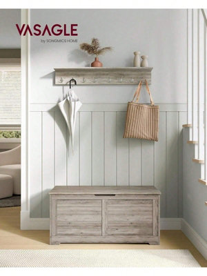 VASAGLE Storage Chest, Storage Bench, Blanket Box With 2 Safety Hinges ...