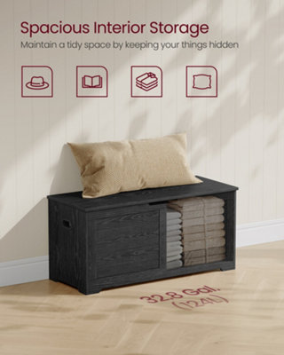 VASAGLE Storage Chest, Storage Bench, Blanket Box With 2 Safety Hinges ...