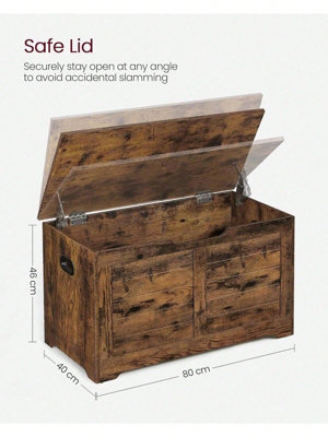 VASAGLE Storage Chest, Storage Bench, Blanket Box With 2 Safety Hinges ...