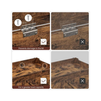 VASAGLE Storage Chest, Storage Bench, Toy Chest Box Organiser with ...