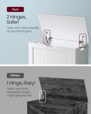 VASAGLE Storage Unit Bench, Storage Box, Organizer Bench with Safety ...