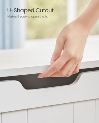 VASAGLE Storage Unit Bench, Storage Box, Organizer Bench with Safety ...