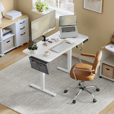 VASAGLE Study Table, Electric Standing Workstation with Multiple Height ...